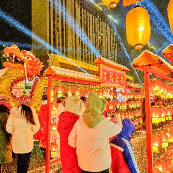 Lanterns illuminate Chinese New Year in Jinxiang, Shandong