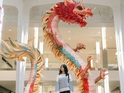 Chinese artist's stunning loong artwork receives warm welcome in US