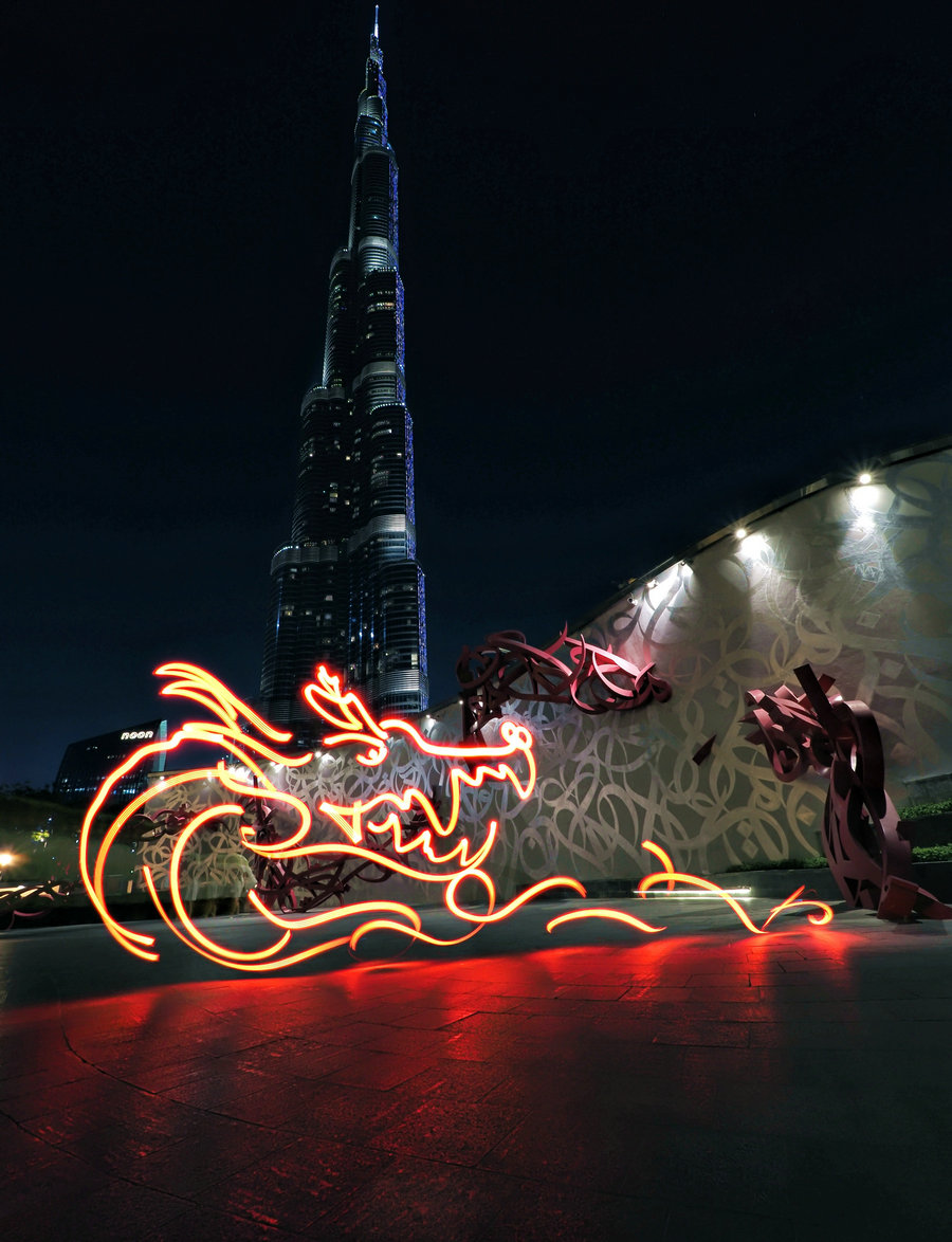 Chinese artist illuminates Dubai's nightscape with intercultural light ...