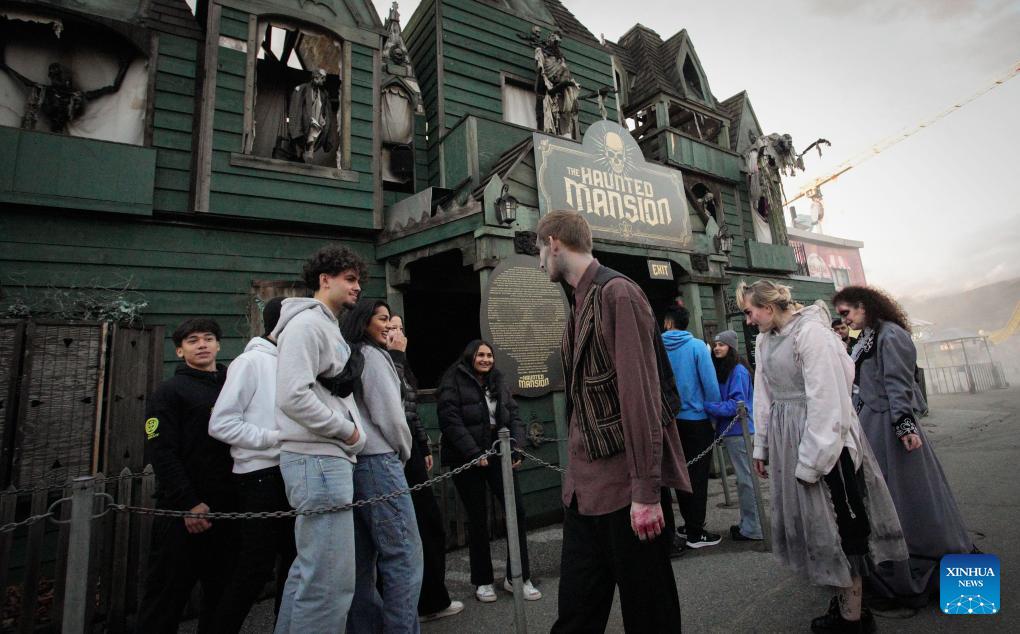 People participate in "Fright Nights" event in Vancouver, Canada