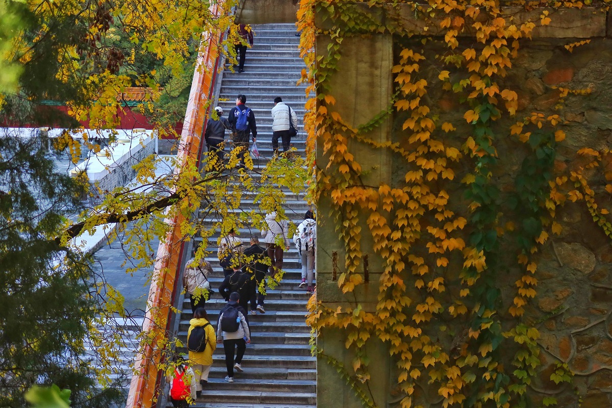 Summer Palace glows in autumn colors