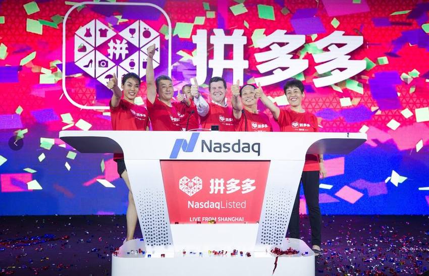 Pinduoduo rings NASDAQ opening bell to celebrate its IPO